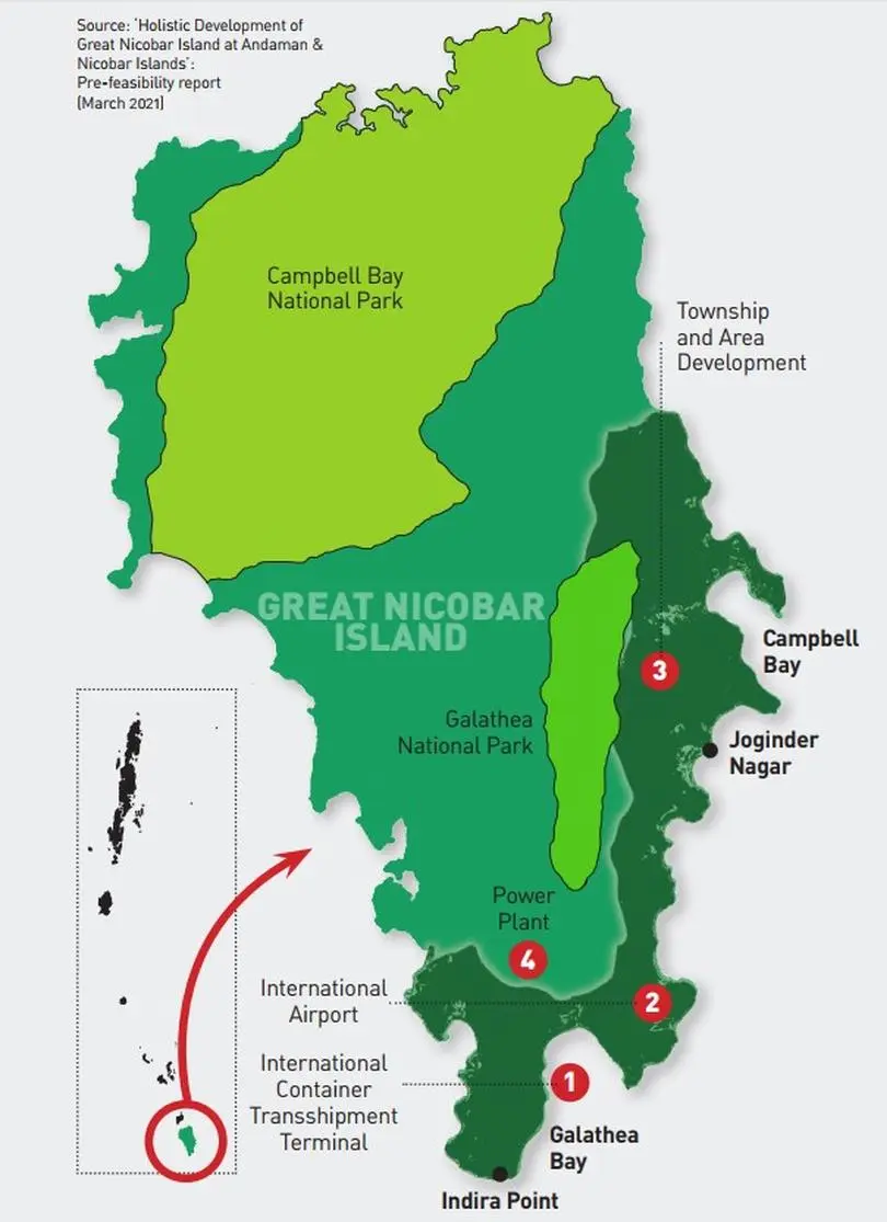 Proposed infrastructure project in Great Nicobar Island